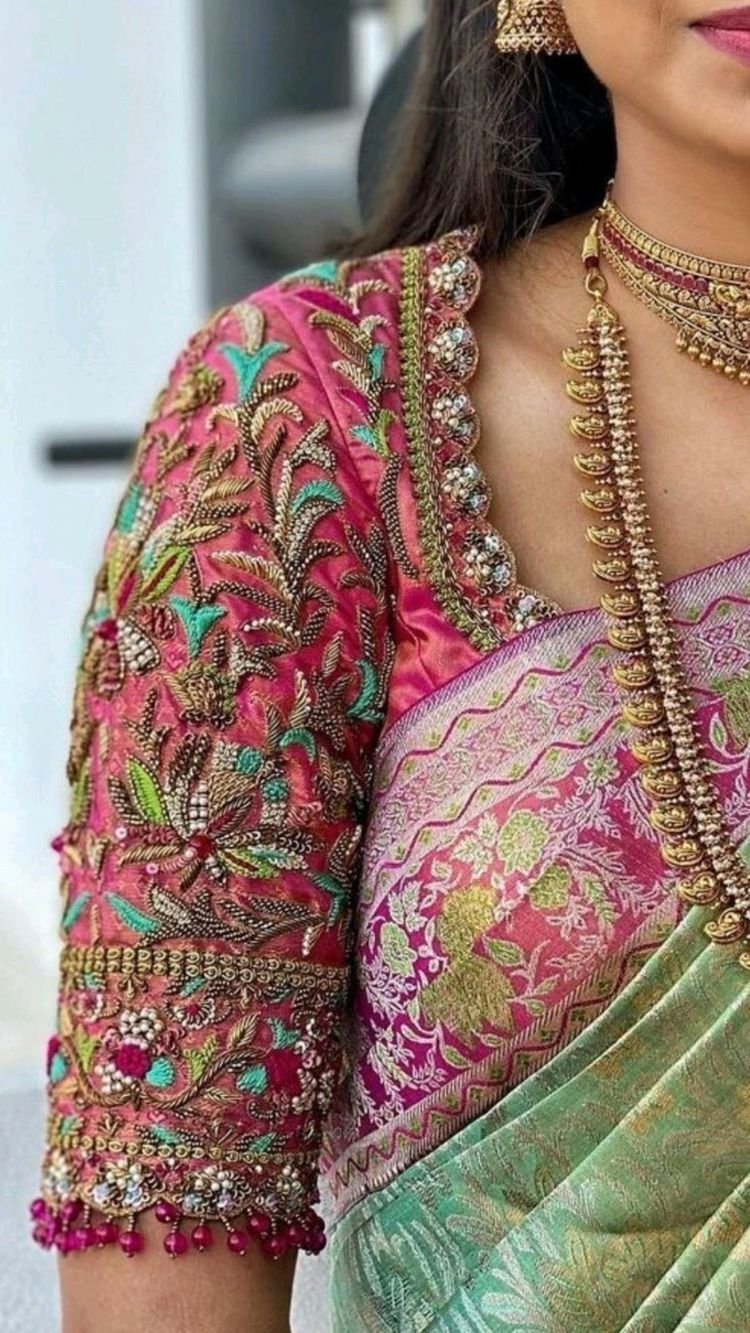 23+ Heavy Blouse Designs For Wedding 2024