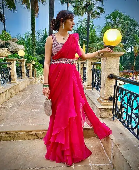 55+ Latest Pre Draped Saree Designs 2024