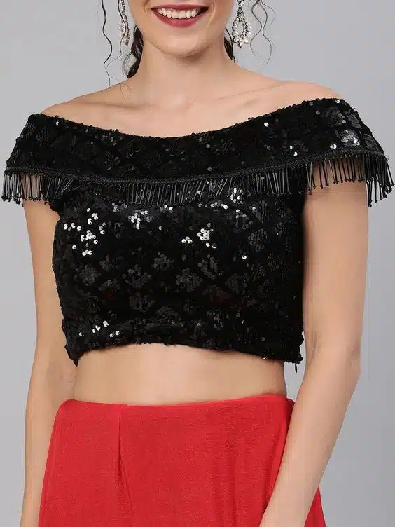 40+ Latest Off Shoulder Blouse Designs 2024