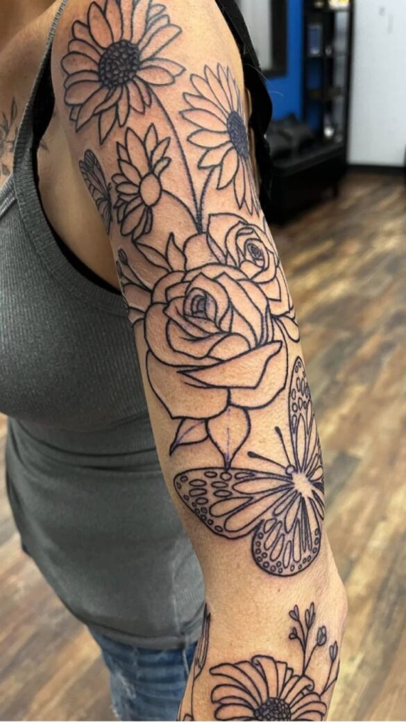 Unique Female Classy Half Sleeve Tattoo Designs 2024