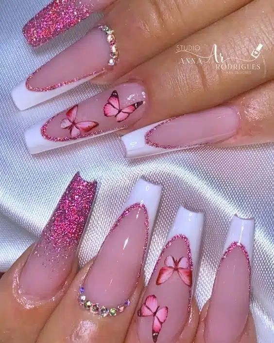 20 Beautiful Coffin Nail Design 2024