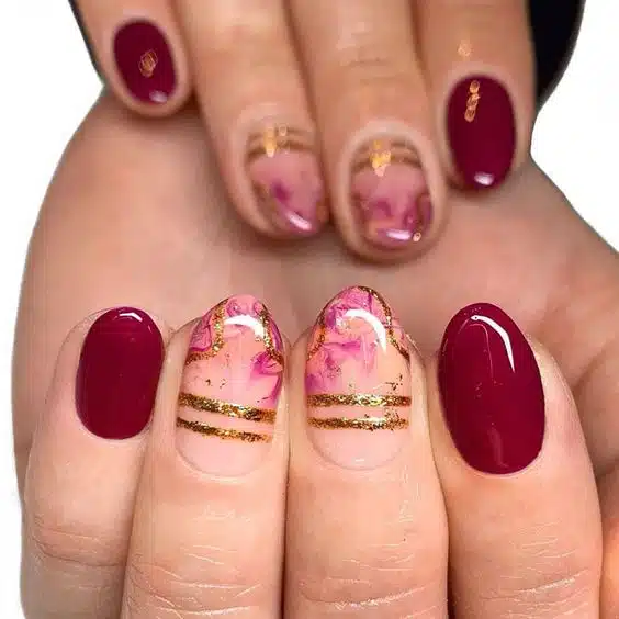 30+ Latest Maroon Nail Designs You Can Try 2024