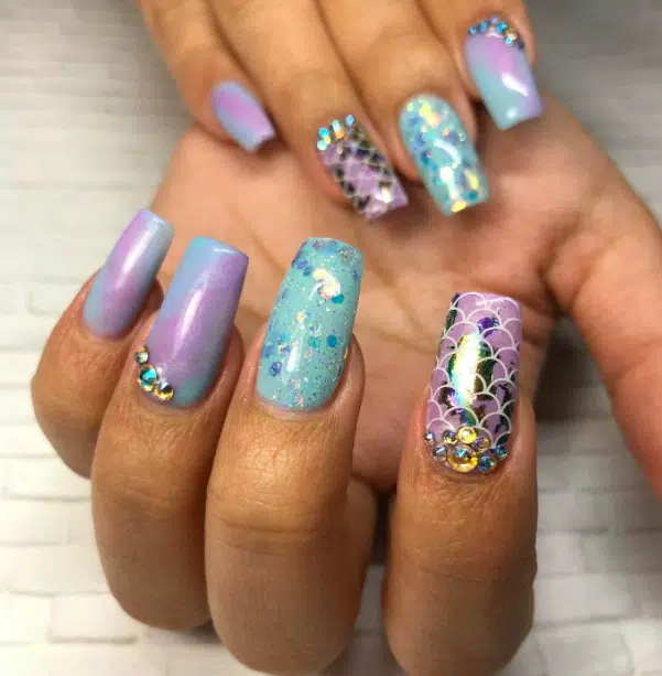 21+ Stunning Mermaid Nail Designs 2024