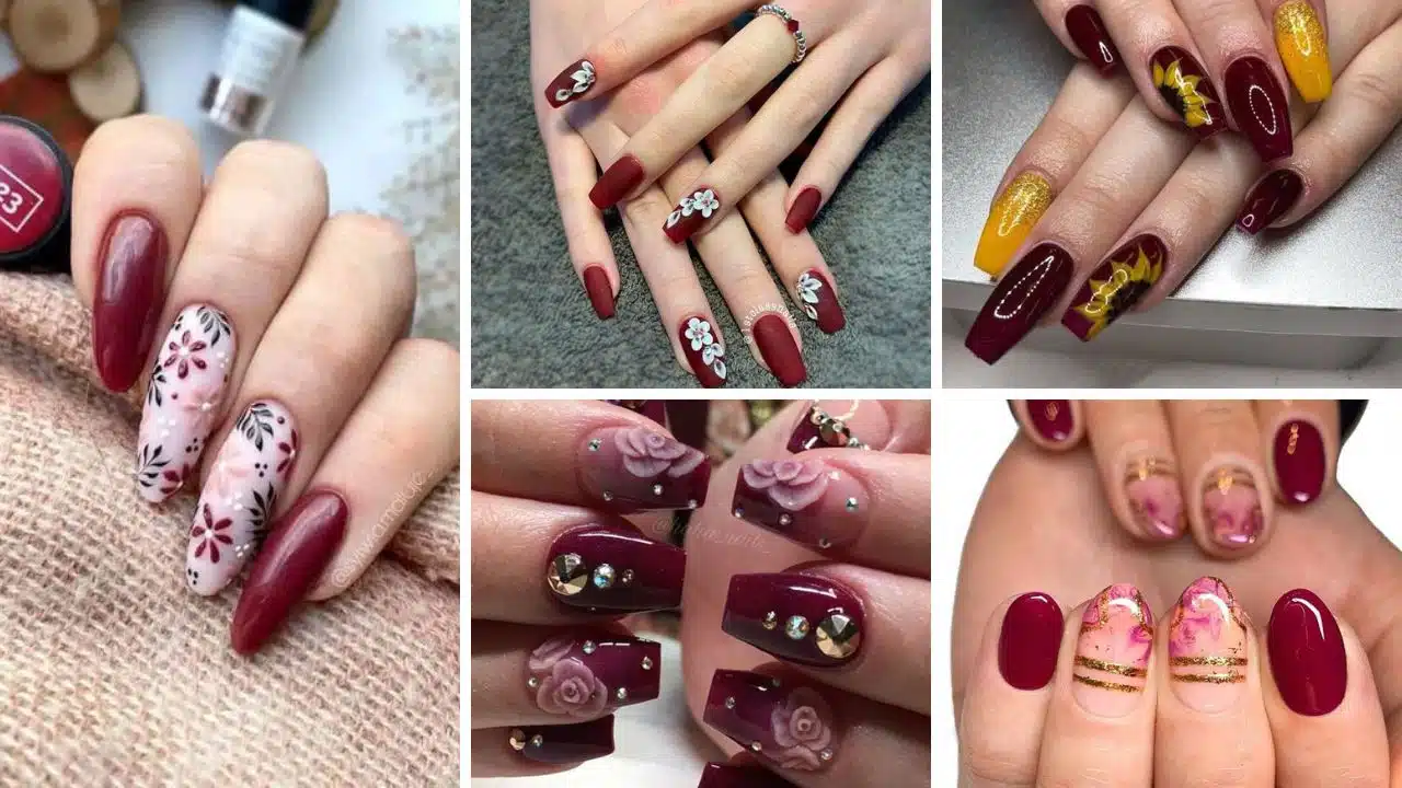 30+ Latest Maroon Nail Designs You Can Try 2024