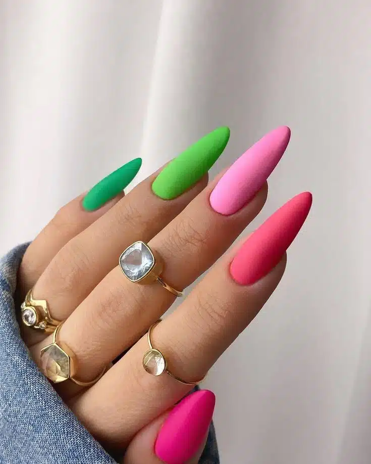 60+ Stunning Different Color Pink Nails You Can Try 2024