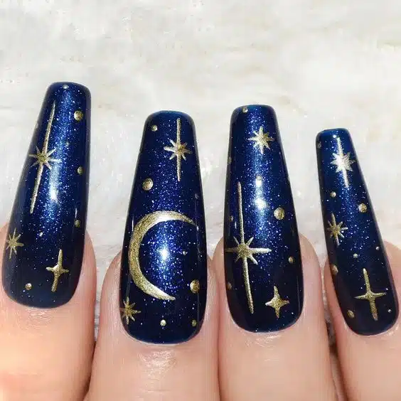 33+ Magical Star Nail Designs 2024