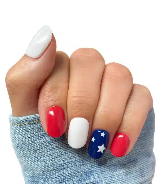 30+ Latest Red White And Blue Nail Designs 2024