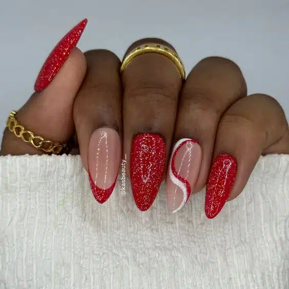 24+ Trendy Nail Designs Red And White 2024