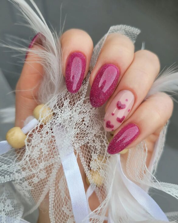 27+ Latest Dark Pink Nail Designs 2024