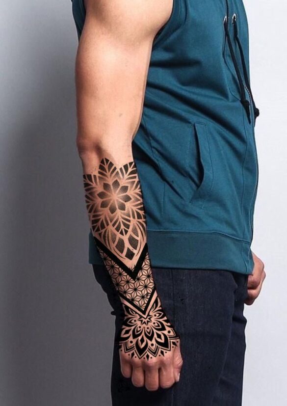 33+ Beautiful Forearm Mandala Tattoo Designs 2024