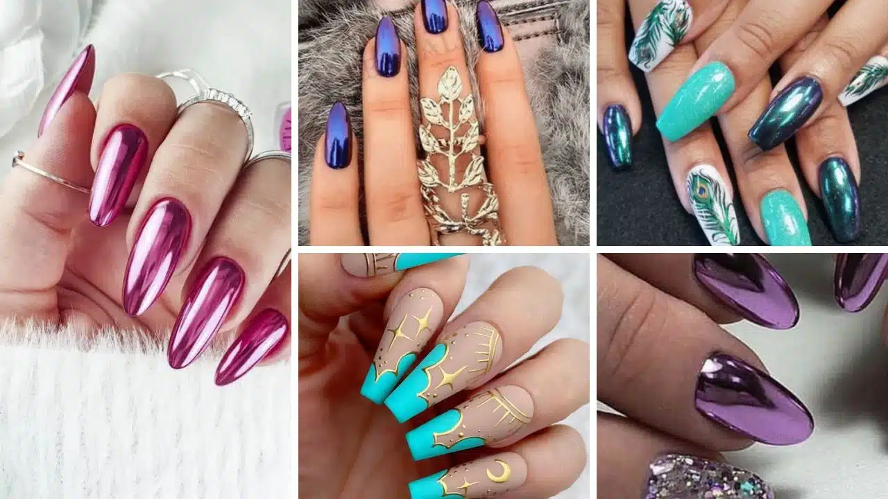 60+ Beautiful Chrome Nail Designs 2024