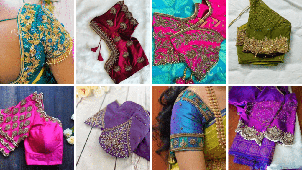 87+ Short Hand Aari Work Blouse Designs (2025)