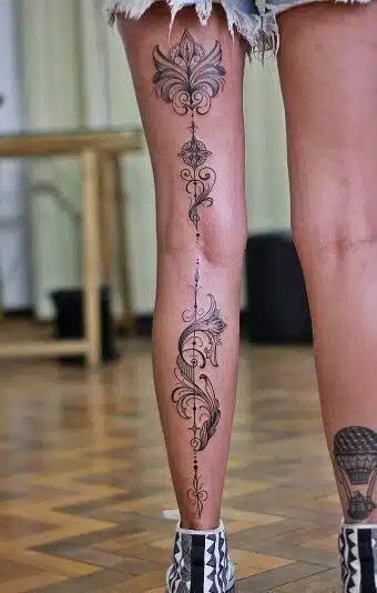 55+ Awesome Back Of Leg Tattoos