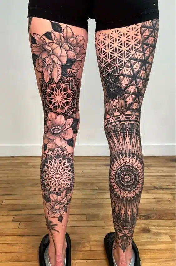 55+ Awesome Back Of Leg Tattoos